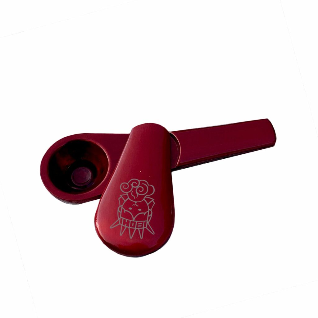 Pocket Pipe with Magnetic Cover - Red - Best One Hitters